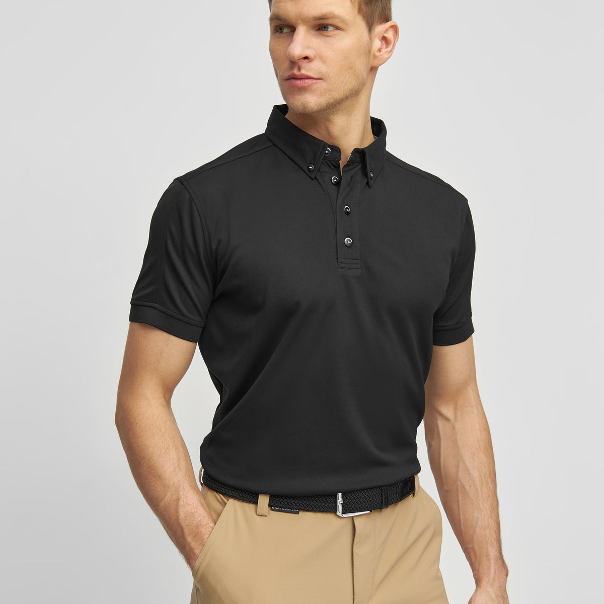 Abraham golf polo - black – WHAT BUNKERS