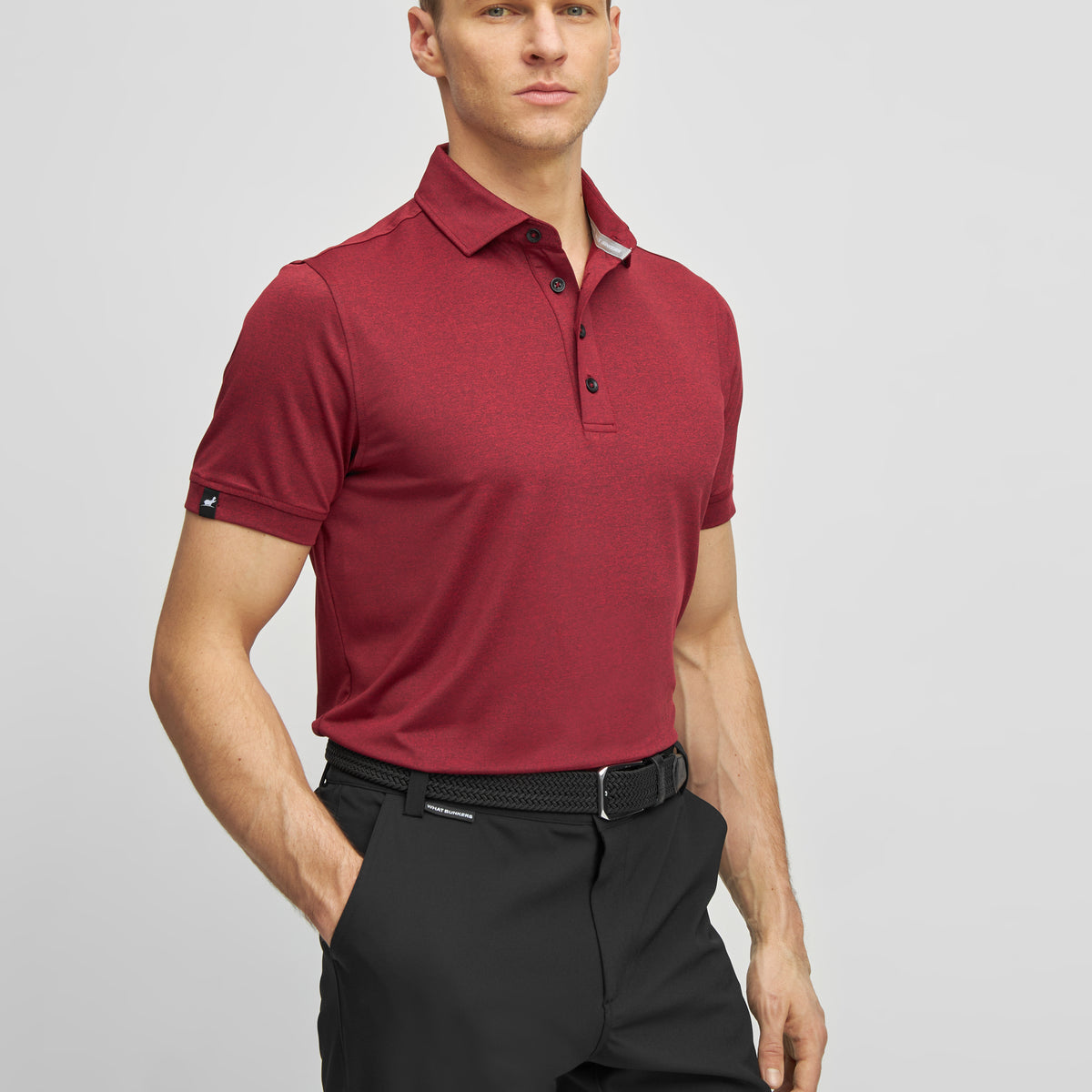 George polo shirt – dark red – WHAT BUNKERS